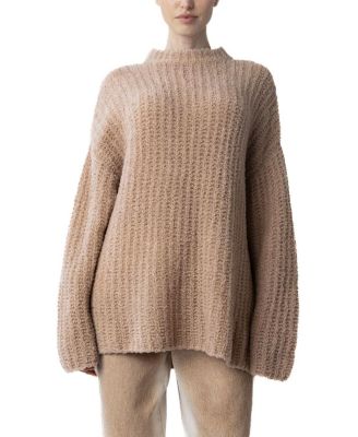 Click here for Lapointe Plush Boucle Oversized Crewneck Sweater prices