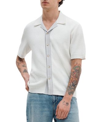 Click here for rag & bone Harvey Blocked Camp Collar Shirt prices