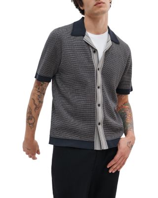 Click here for rag & bone Harvey Blocked Camp Collar Shirt prices