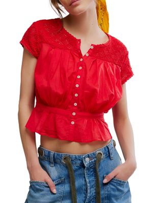 Click here for Free People Gemma Embroidered Top prices