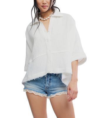 Click here for Free People Happy Days Collared Top prices