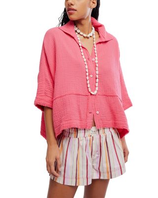 Click here for Free People Happy Days Collared Top prices