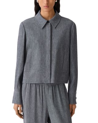 Click here for Theory Cropped Denim Jacket prices