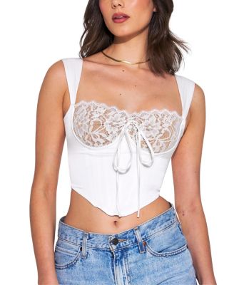 Click here for Miss Circle Everly Lace Satin Corset Top prices
