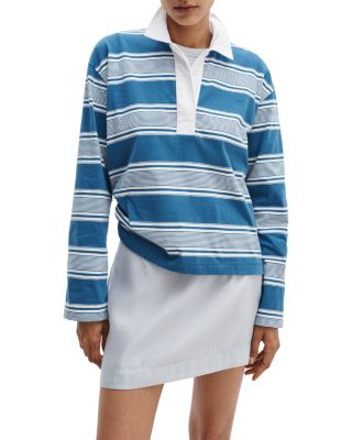 Click here for rag & bone Kelly Stripe Polo Tee prices