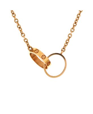 Click here for Pre-Owned Cartier Love Interlocking Necklace 18K R... prices