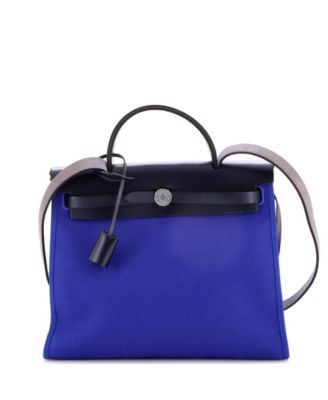 Click here for Pre-Owned HERMES 31 Herbag Zip Leather and Toile prices