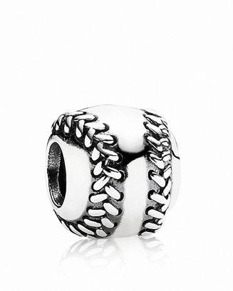 Pandora Charm - Sterling Silver Baseball, Moments Collection ...