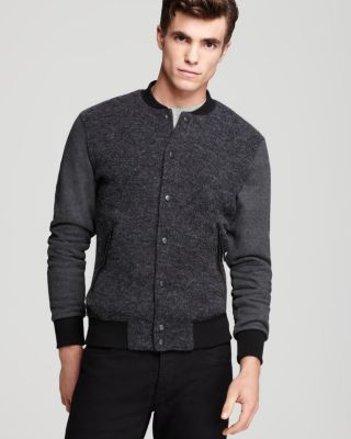 Shades of Grey Knit Baseball Jacket | Bloomingdale's