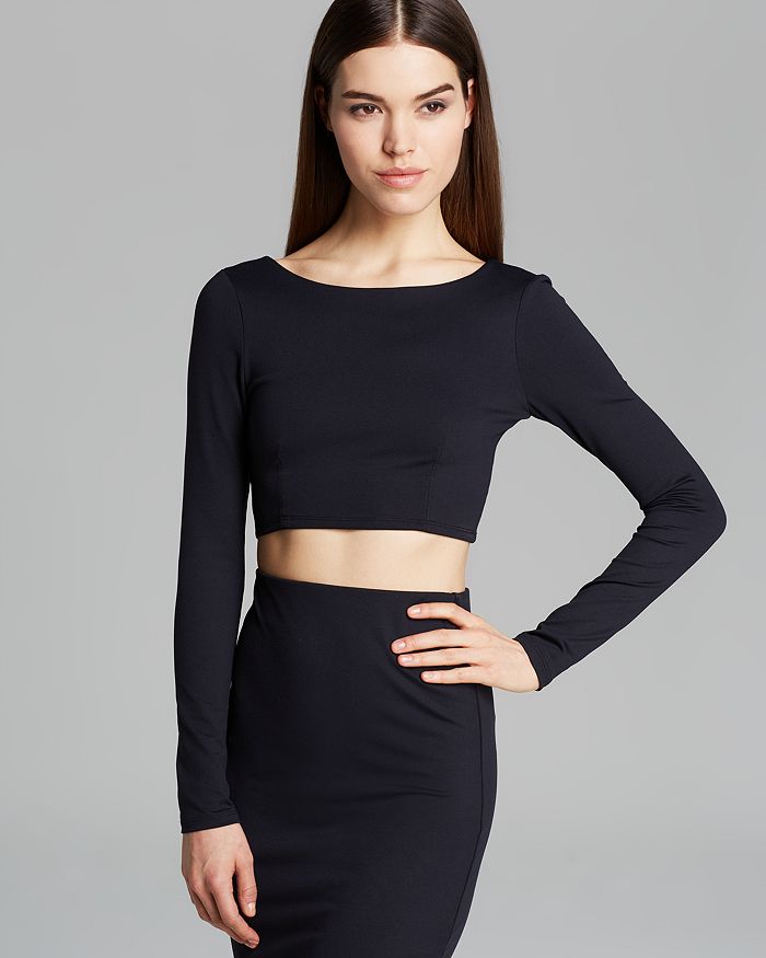 David Lerner Top - Low Back Crop | Bloomingdale's