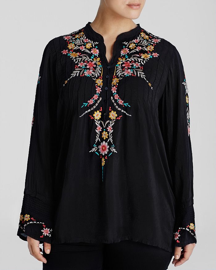 Johnny Was Collection Plus Boston Embroidered Tunic | Bloomingdale's