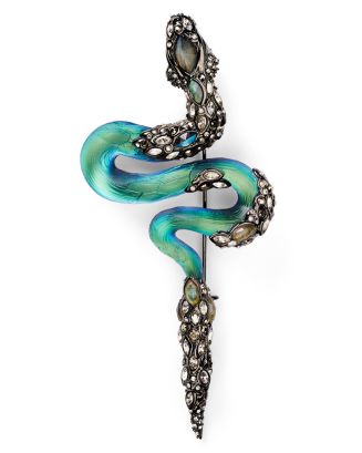 Alexis Bittar Lucite & Crystal Lace Snake Pin | Bloomingdale's