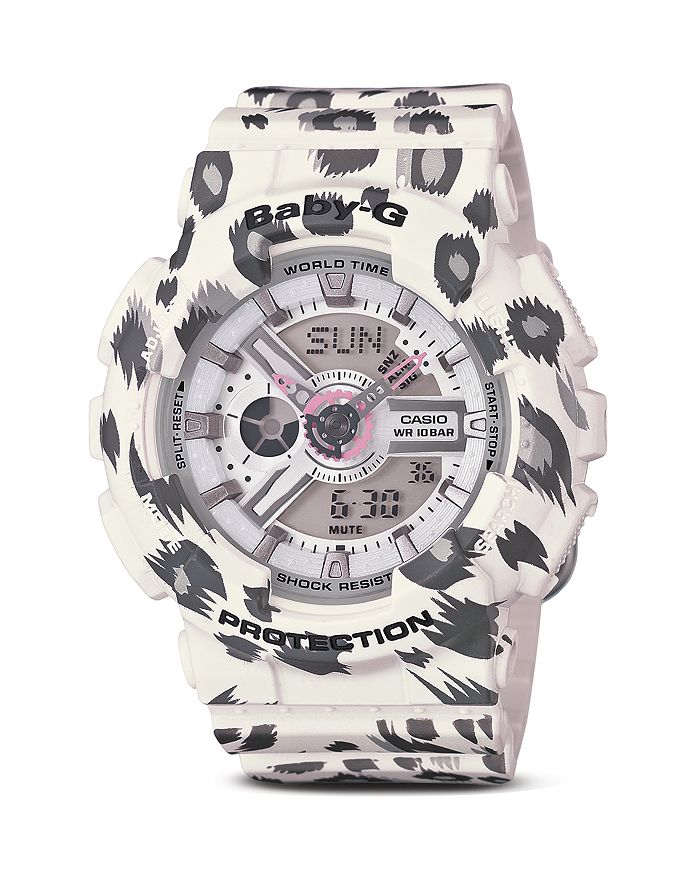 G-Shock Baby-G Leopard Print Watch, 46.3mm | Bloomingdale's