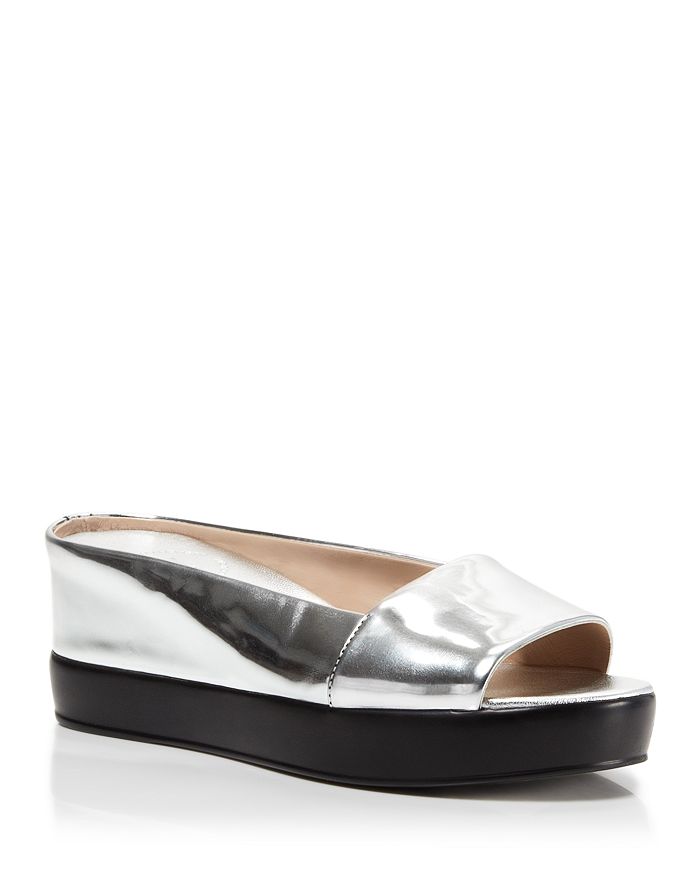 FRENCH CONNECTION Pepper Metallic Platform Sandals | Bloomingdale's