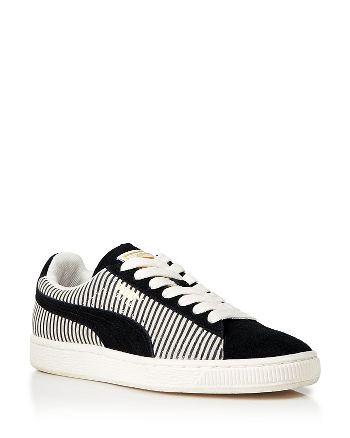 PUMA Lace Up Sneakers - Suede Classic Lo Blocks & Stripes | Bloomingdale's