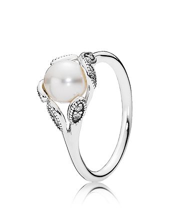 Pandora Sterling Silver, Cubic Zirconia & Cultured Freshwater Pearl ...