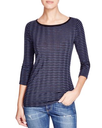 Three Dots Chevron Stripe Tee | Bloomingdale's