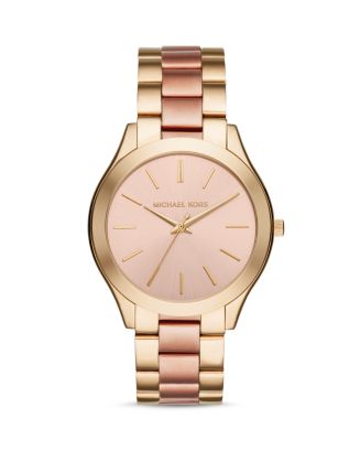 Michael Kors Slim Runway Two-Tone Watch, 42mm | Bloomingdale's