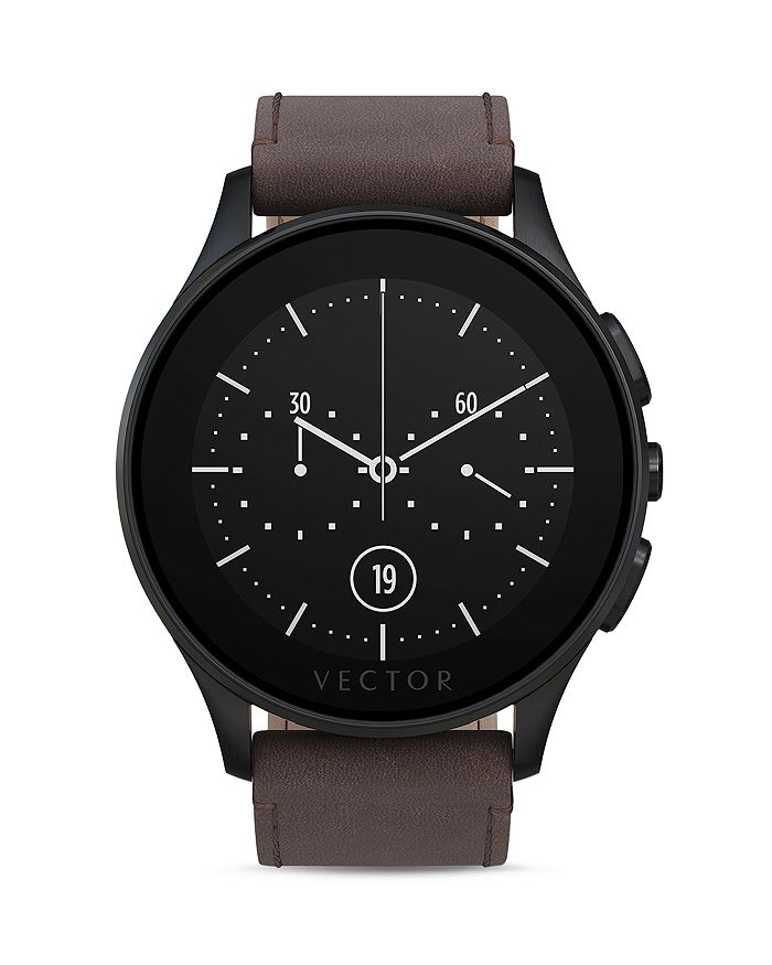 Vector Luna Leather Smart Watch, 44mm | Bloomingdale's