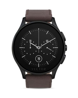 Vector Luna Leather Smart Watch, 44mm | Bloomingdale's