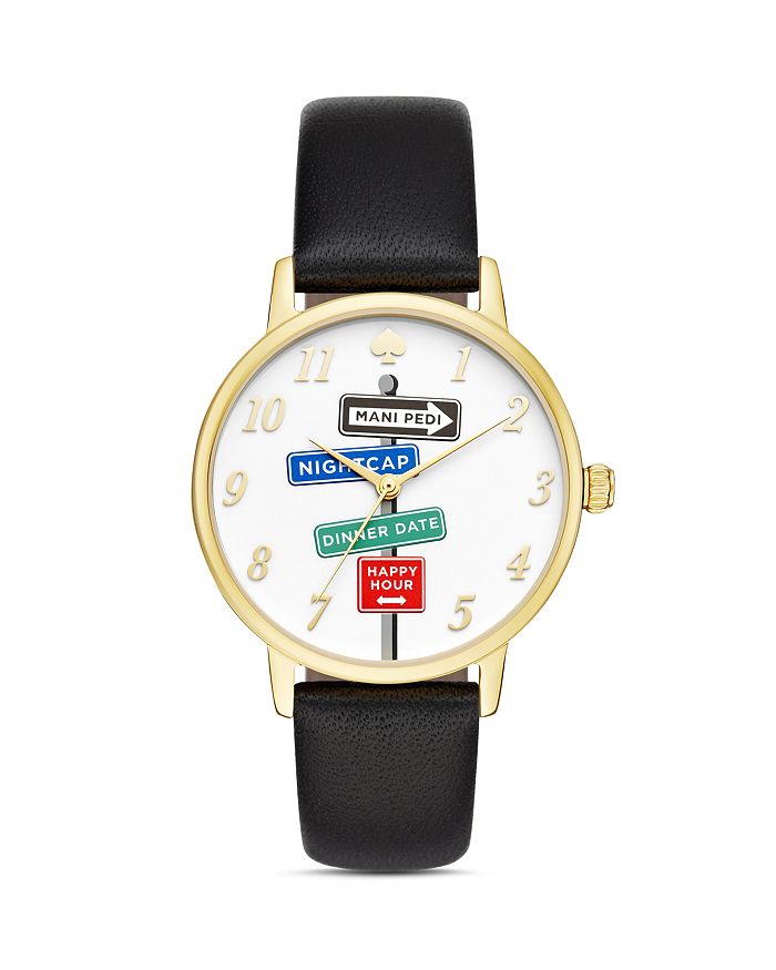 kate spade new york Metro Leather Strap Watch, 34mm | Bloomingdale's