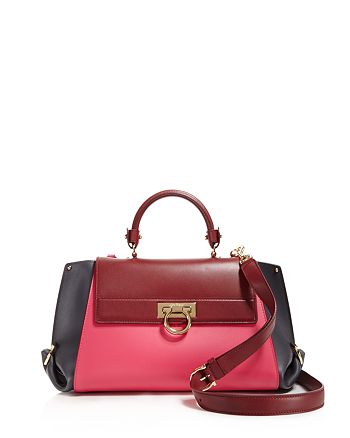 Salvatore Ferragamo Sofia Tricolor Satchel | Bloomingdale's