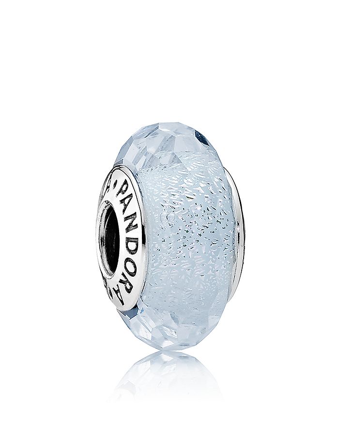 Pandora Sterling Silver & Glass Frosty Mint Shimmer Charm | Bloomingdale's