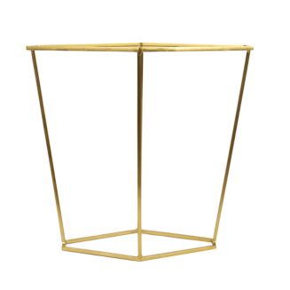 Bloomingville Metal Diamond Shaped Side Table, Brushed Gold ...
