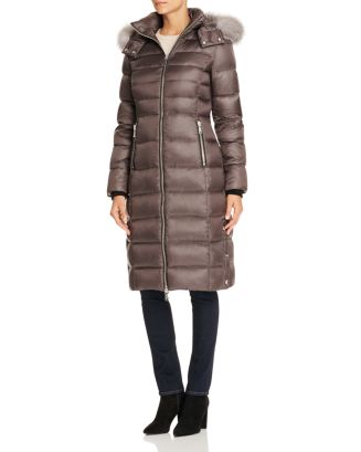 Andrew Marc Savannah Fur Trim Maxi Coat | Bloomingdale's