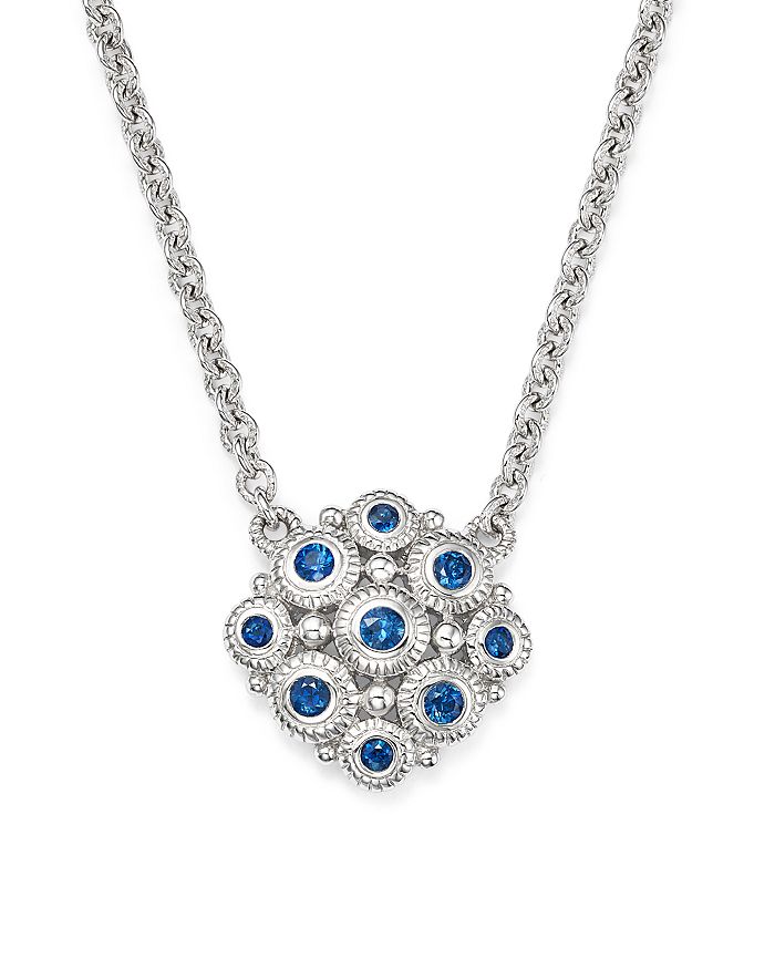 Judith Ripka Sterling Silver La Petite Snowflake Pendant Necklace with ...