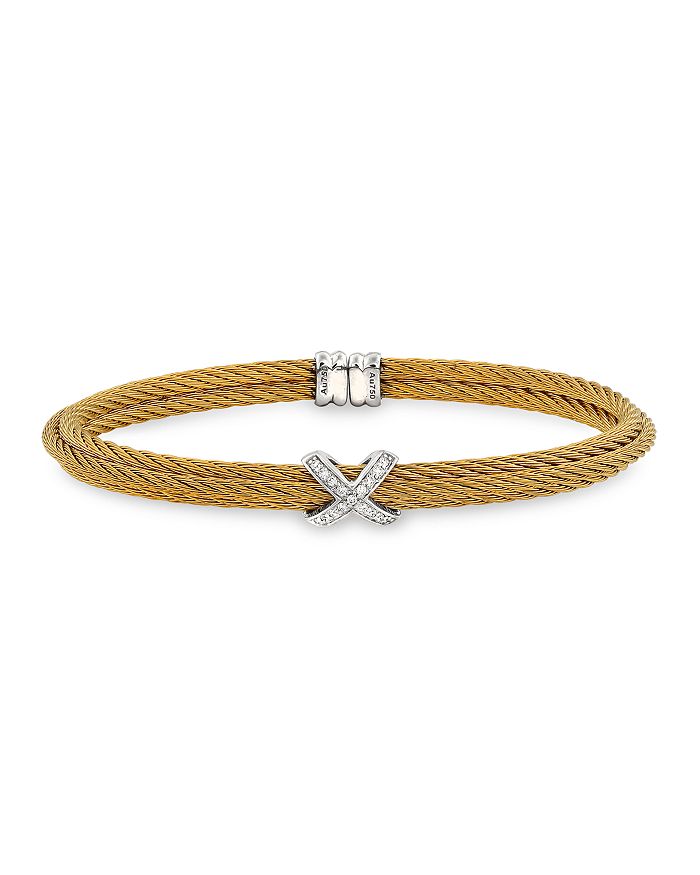ALOR Double Cable Cuff with Diamonds | Bloomingdale's