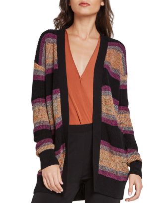 BCBGeneration Marled Rainbow Striped Cardigan | Bloomingdale's