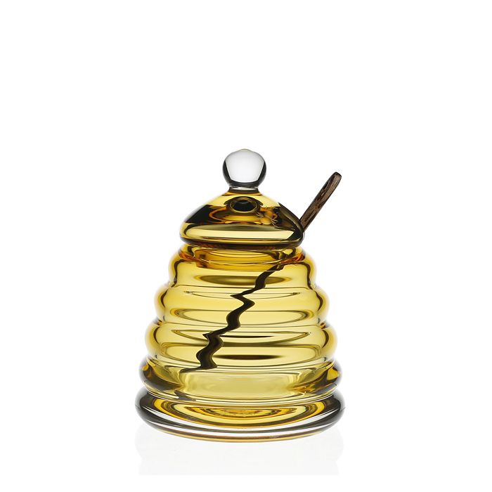 William Yeoward Crystal Country Honeycomb Honey Jar and Spoon ...