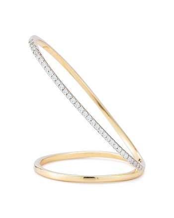 MATEO 14K Yellow Gold Diamond Diagonal Slash Bar Ring | Bloomingdale's