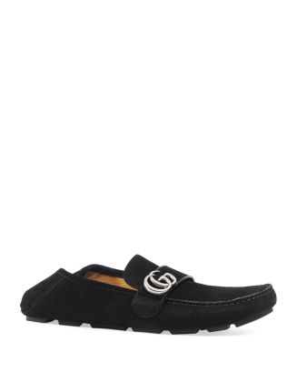 Gucci Men's Suede Drivers with Double G | Bloomingdale's