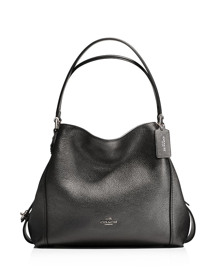 COACH Edie 31 Shoulder Bag in Metallic Leather | Bloomingdale's