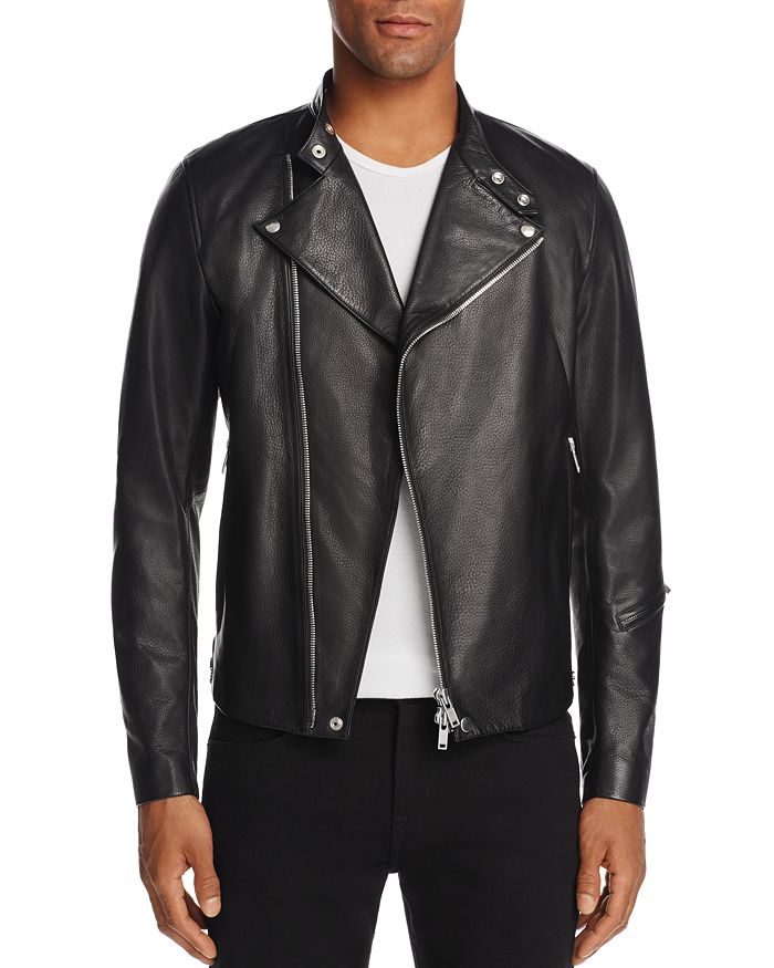Theory Draped-Front Leather Motorcycle Jacket | Bloomingdale's