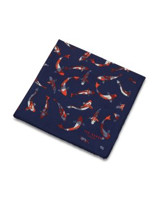 Ted Baker Fishpok Fish Print Pocket Square | Bloomingdale's
