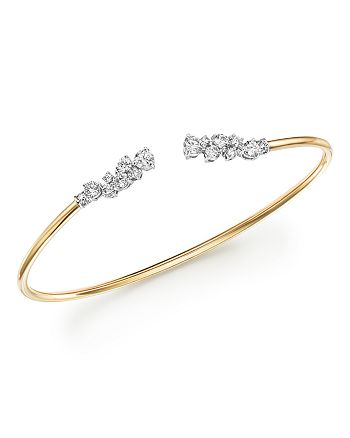 Bloomingdale's Diamond Open Bangle Bracelet in 14K White Gold and 14K ...