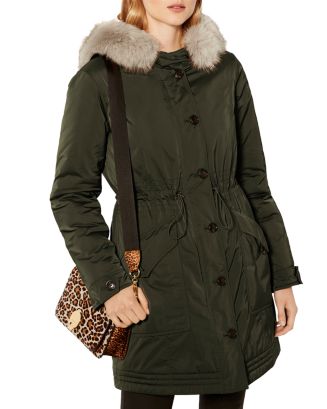KAREN MILLEN Faux Fur Trimmed Parka | Bloomingdale's