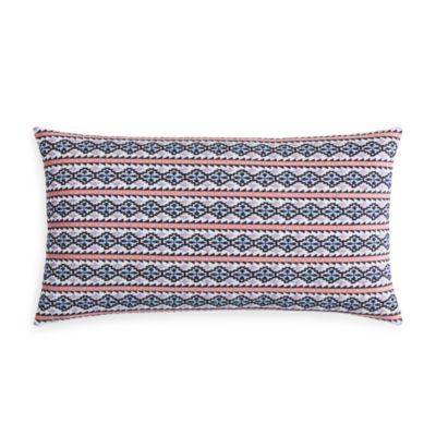 Sky Azteca Embroidered Geo Decorative Pillow, 14" x 26" - 100% ...