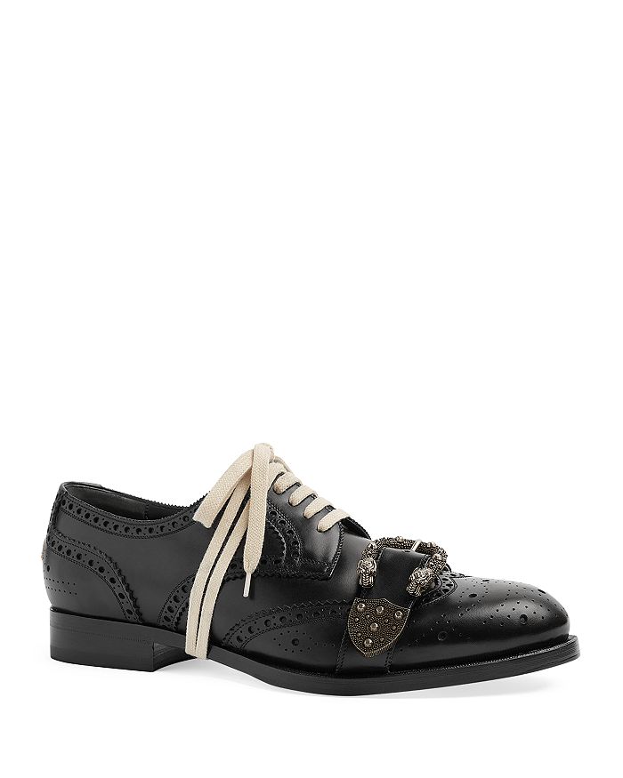 Gucci Men's Tiger Buckle Wingtip Derbys | Bloomingdale's