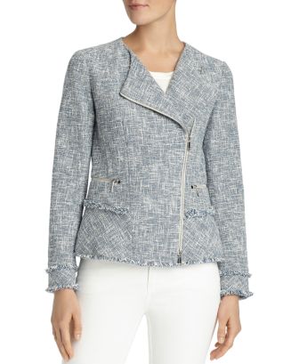 Lafayette 148 New York Owen Tweed Moto Jacket | Bloomingdale's