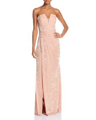 Avery G Strapless Velvet Gown | Bloomingdale's