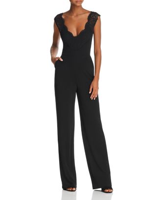 FRENCH CONNECTION Domenica Lace-Trimmed Jumpsuit | Bloomingdale's