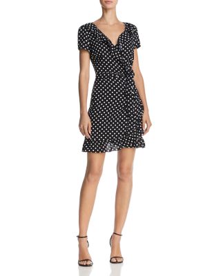AQUA Polka Dot Wrap Dress - 100% Exclusive | Bloomingdale's