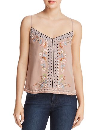 FRENCH CONNECTION Embroidered Cami - 100% Exclusive | Bloomingdale's
