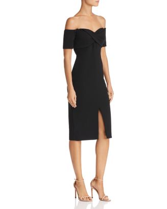 Avery G Off-the-Shoulder Twist-Front Dress | Bloomingdale's
