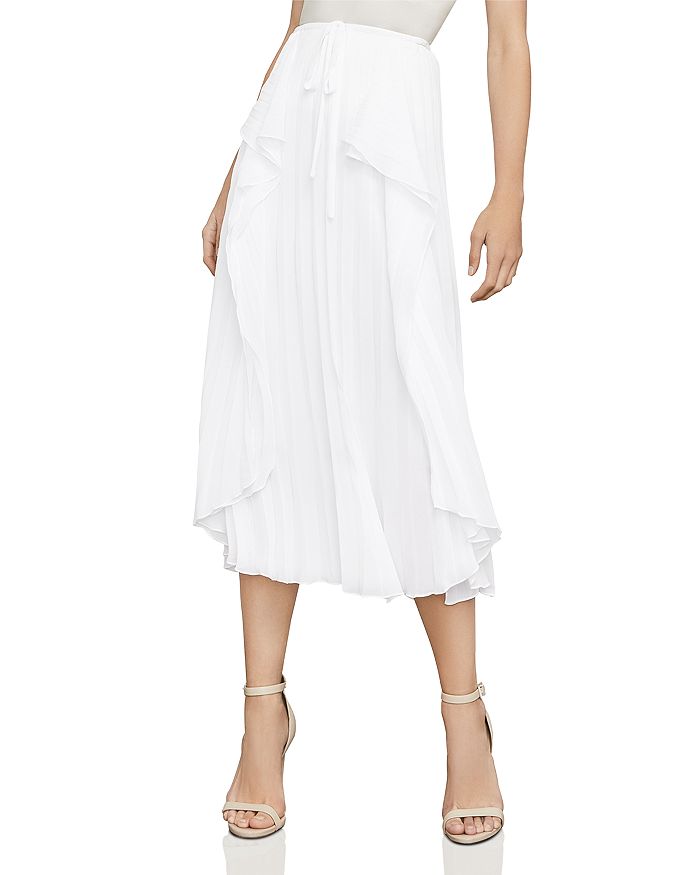 BCBGMAXAZRIA Bre Pleated Midi Skirt | Bloomingdale's