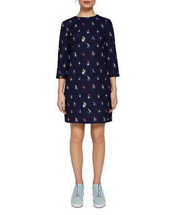 Ted Baker Ted Baker Colour By Numbers Wandle Fly Fish Dress ...
